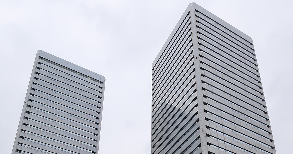 Twin21 | 日本建築めぐり | 建築パース.com