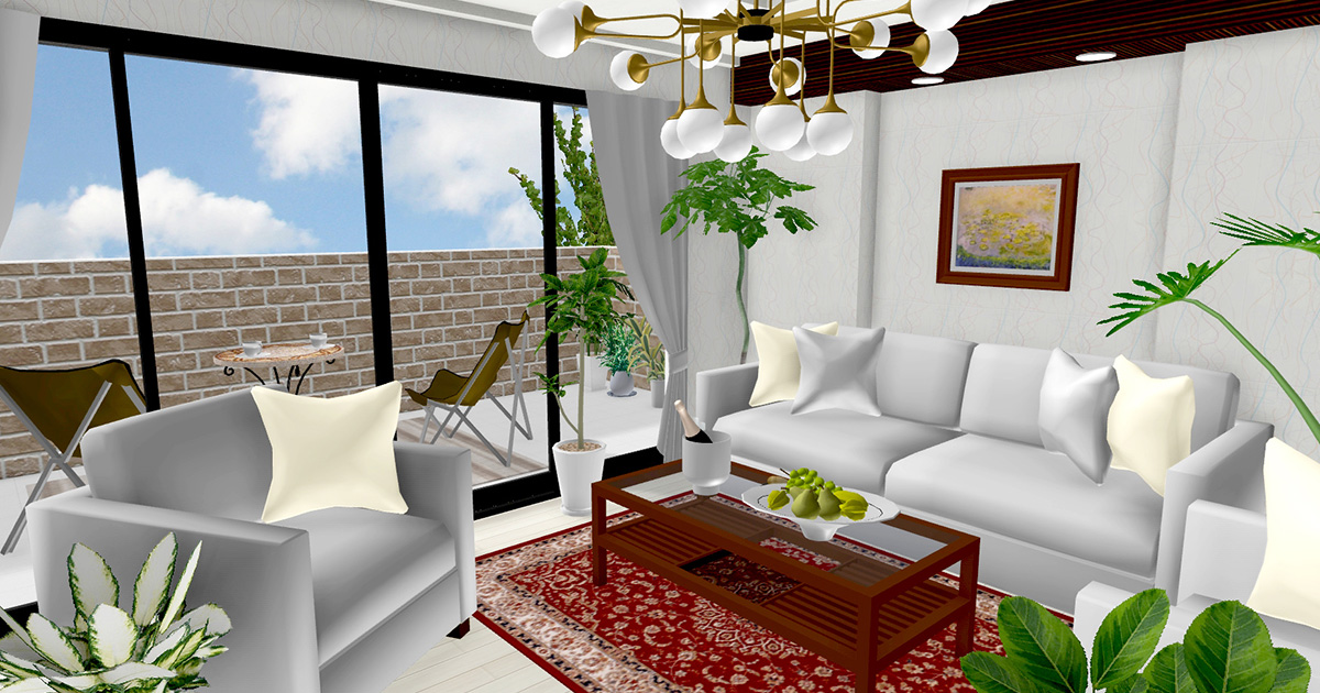 今月の一枚＜coco interior design 金井千夏 南仏風＞ | 建築パース.com